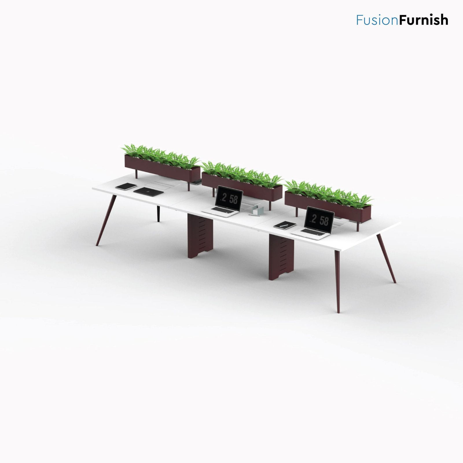 Aero W Modular Workstation with Planters - Chic & Functional | Fusion ...